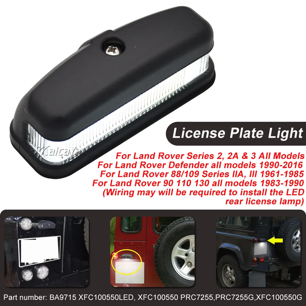 LED Number License Plate Light Lamps For Land Rover Series 2, 2A & 3 ...