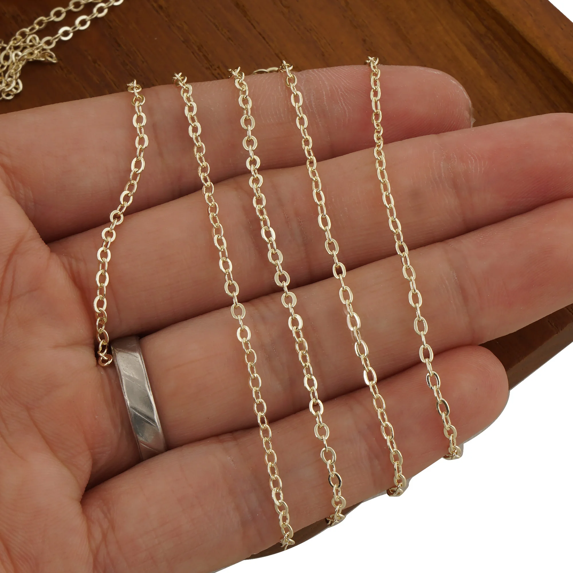 6-Feet-14K-Gold-Filled-Cable-Chain-For-Custom-Jewelry-Making-Unfinished ...