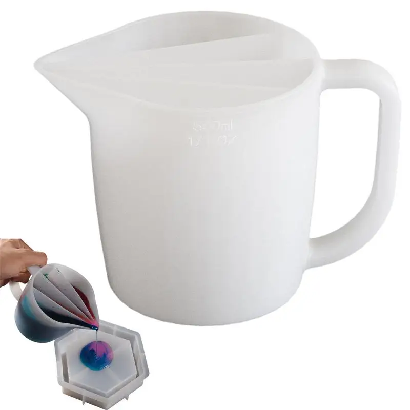 Silicone Split Cup With Handle Paint Mold Pour Split Cup Mixing Color ...