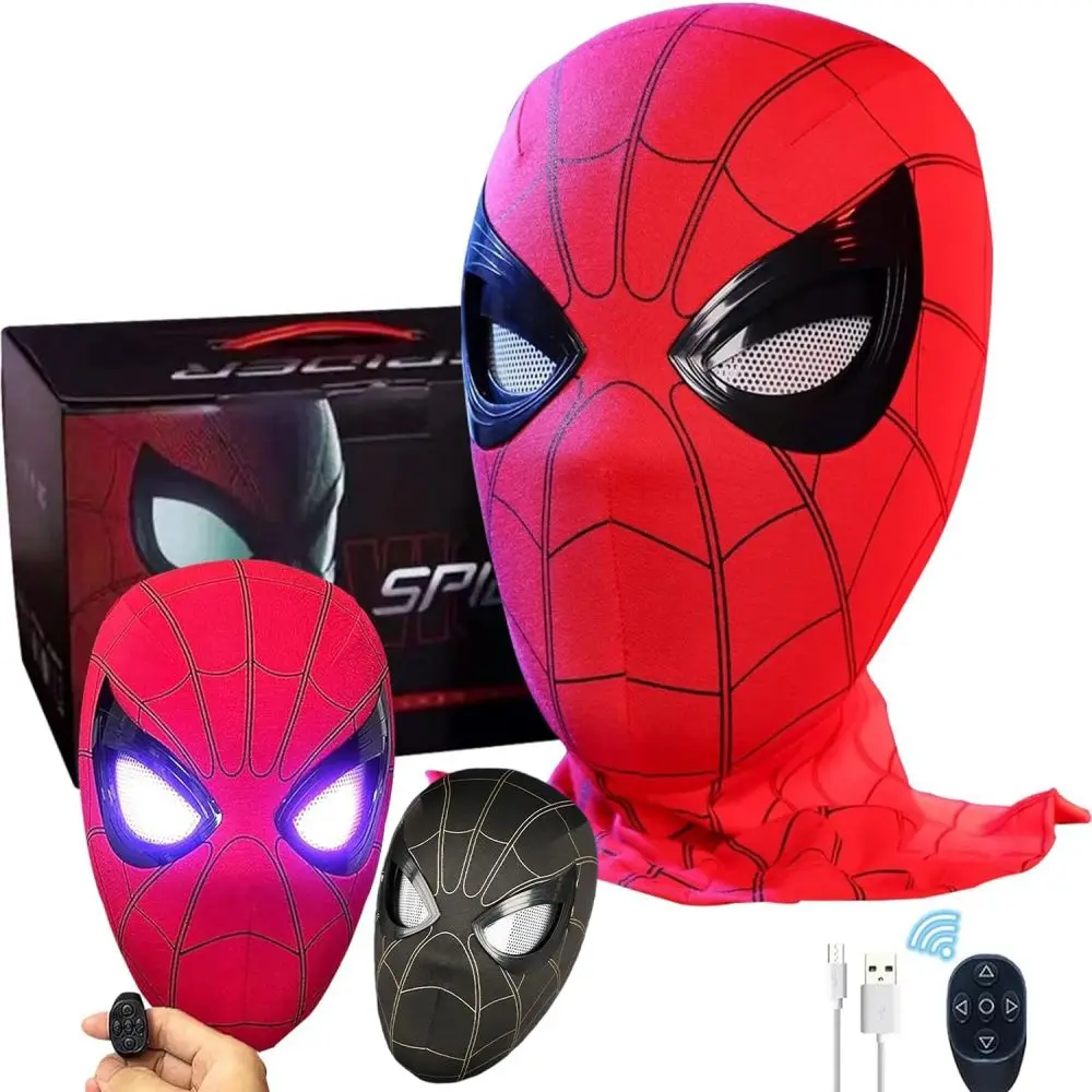 Spiderman-Mask-Eyes-Movable-Remote-Control-Peter-Parker-Spiderman-toys ...