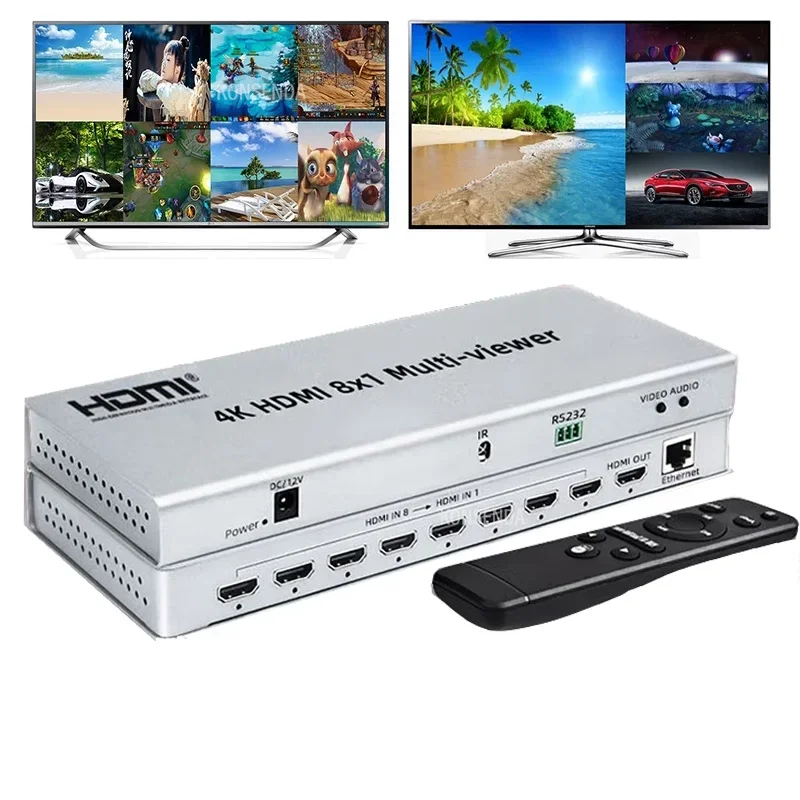 4K-HDMI-8x1-Multi-viewer-8-In-1-Out-HDMI-multiviewer-Seamless-Switcher ...