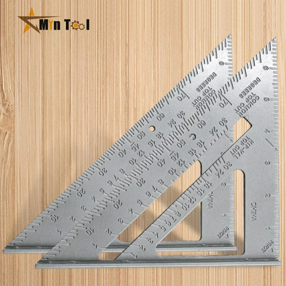 Carpenter Straight Ruler Aluminum Alloy Speed Protractor Miter 3 Right ...