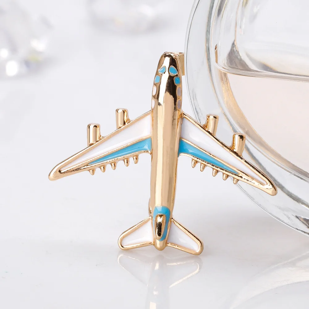 2024-New-Alloy-Airplane-Brooch-Pins-Enamel-Red-Plane-Brooches-For-Women ...