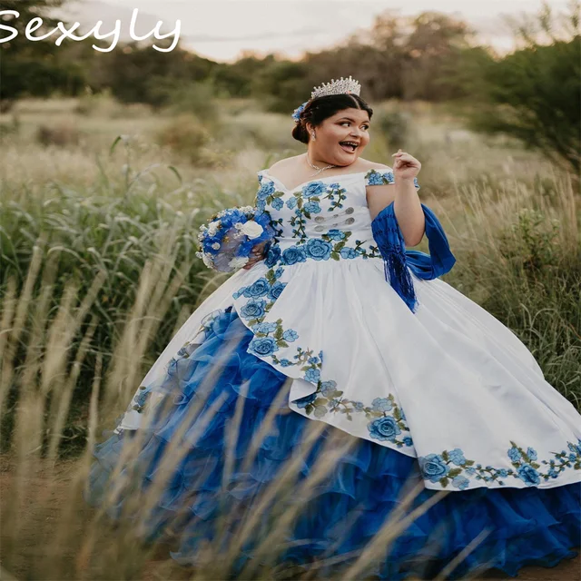 Turquoise And White Quinceanera Dresses