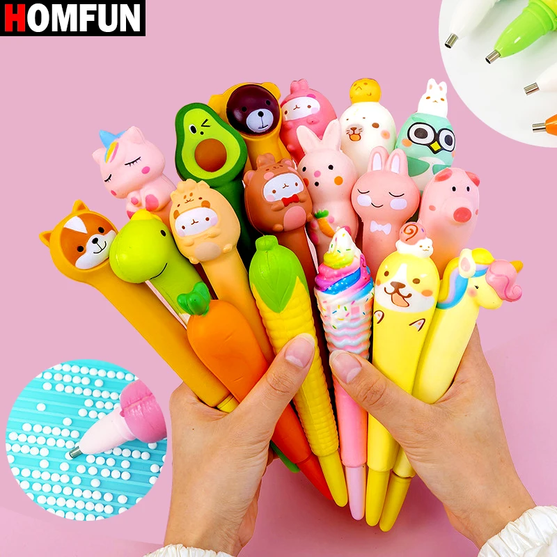 HOMFUN Cute Stress Relief Point Drill Pen 5D Diamond Painting Toy Soft ...
