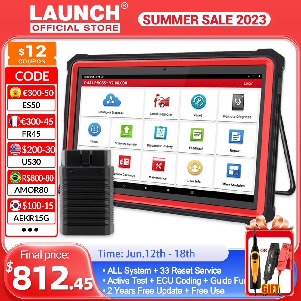 LAUNCH X431 PRO3S Plus 10,1 'Auto Diagnose Tools Professionelle ...