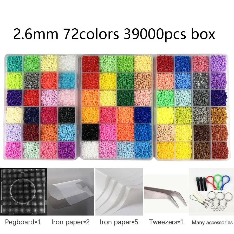 Ensemble de perles Hama Perler pour enfants,perles de fer de puzzle 3D ...