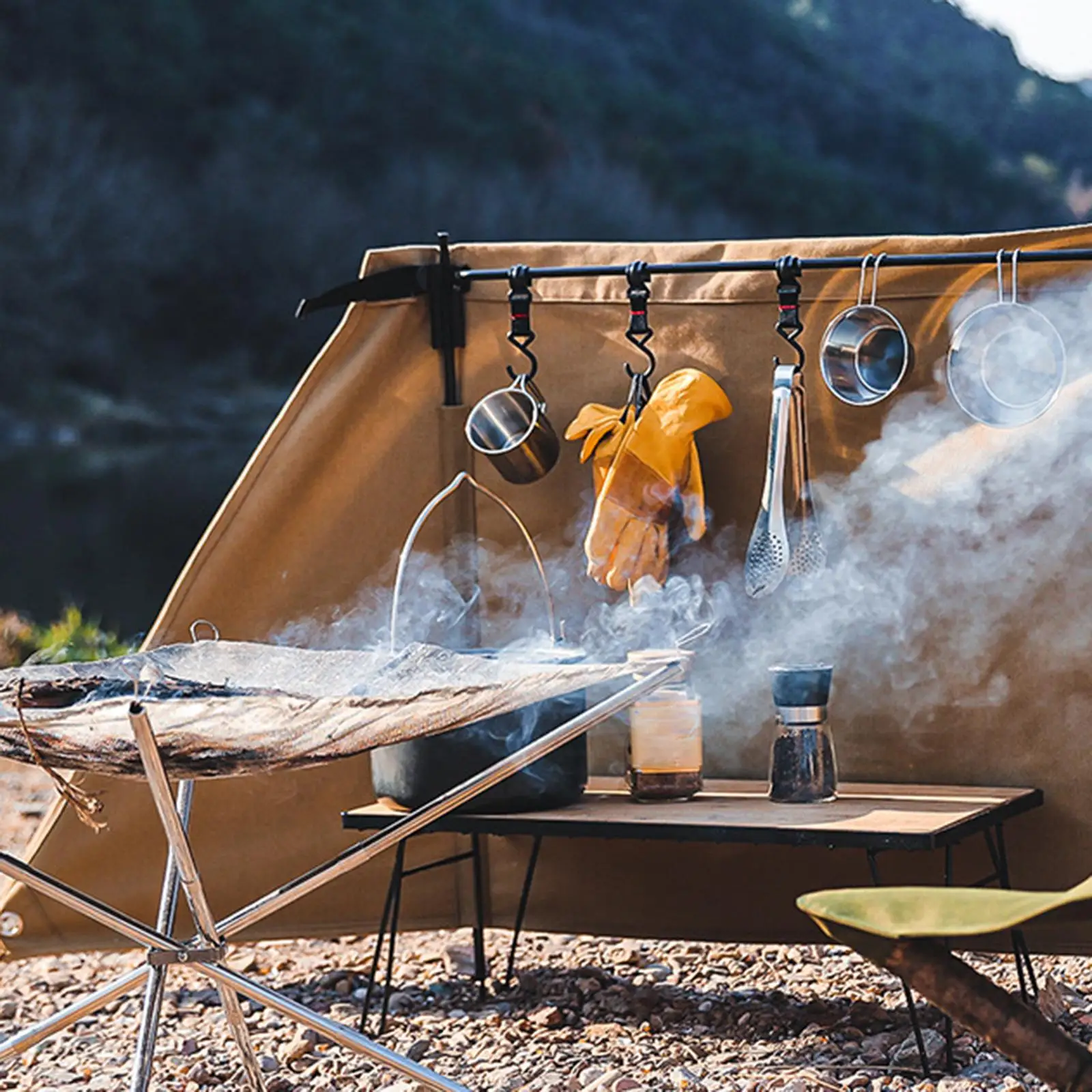 Th Camping Windshield Shield Outdoor Foldable Cloth Non-flammable For ...