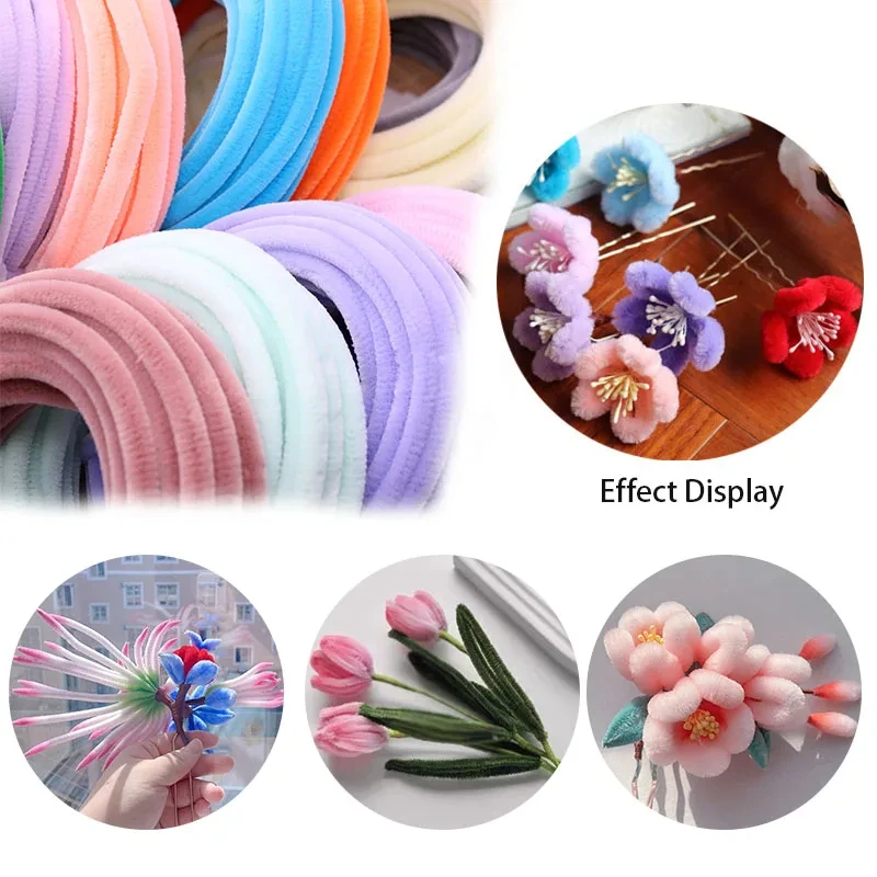 Imitation-Velvet-Wool-Root-Strip-Chenille-Stem-Pipe-Plush-Strip-DIY ...