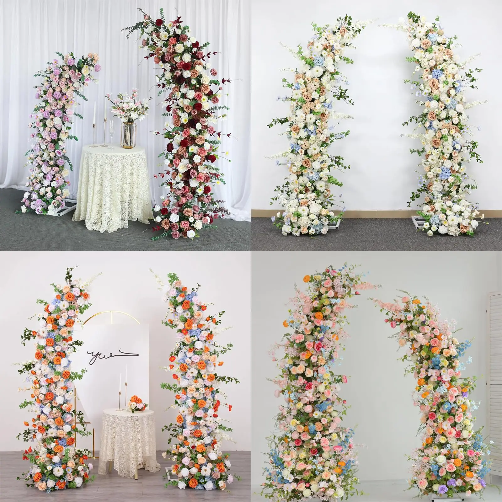 Half Arch Balloon Stand, Flower Stand Decoration, Curved Wedding Arch ...