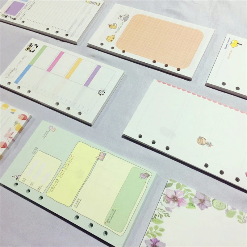 Loose Leaf Notebook Refill Monthly | Loose Leaf Notebook Inner Page A6 ...