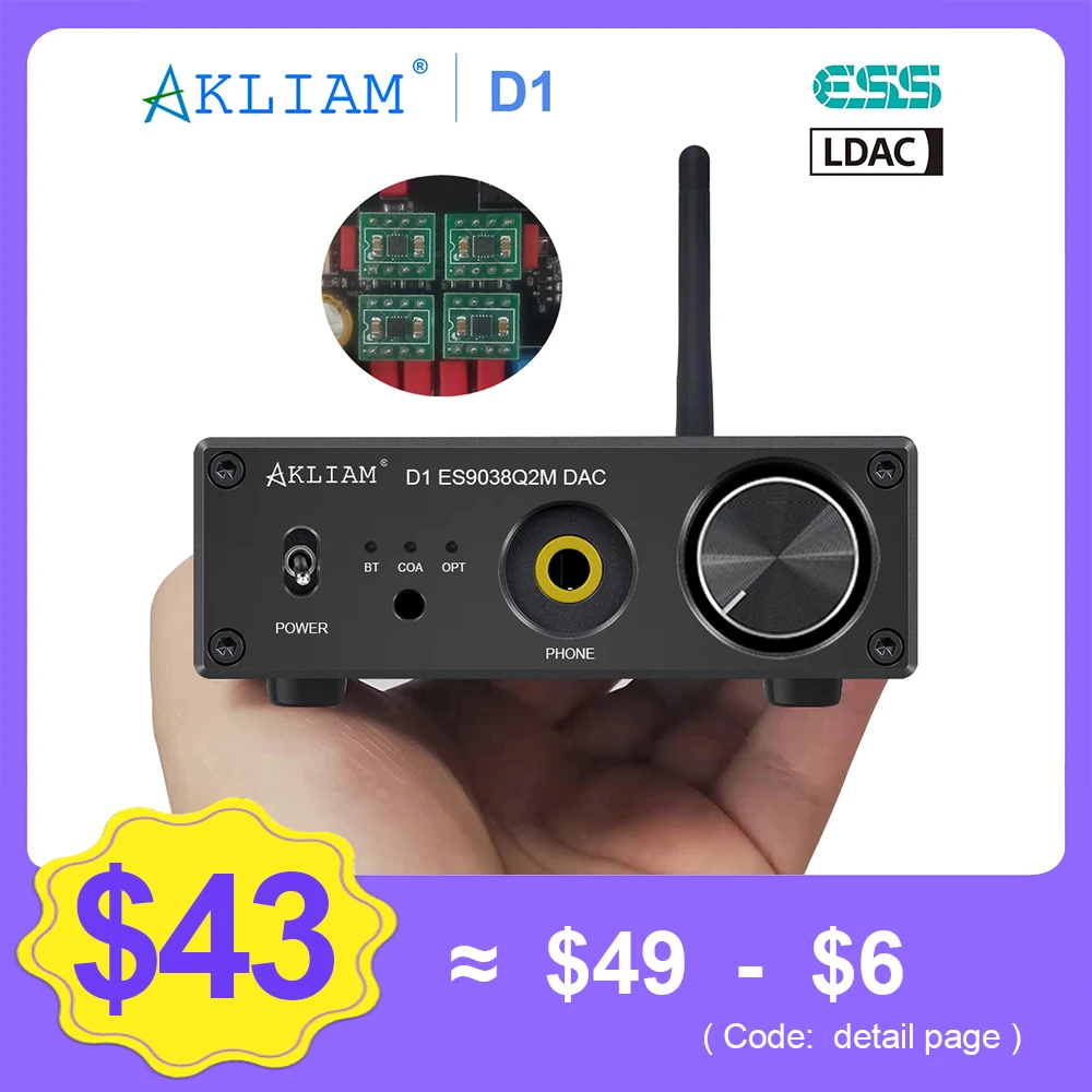 AkLIAM-D1-ES9038Q2M-DAC-APTX-HD-LDAC-Aptx-Adaptive-Bluetooth-DAC-HIFI ...
