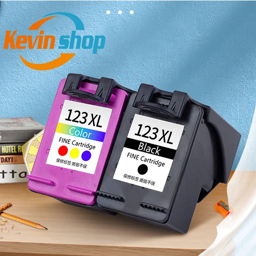 HP 123 XL 교체용 잉크 카트리지, 데스크젯 1110 2130 2132 2133 2134 3630 3632 3637 ...