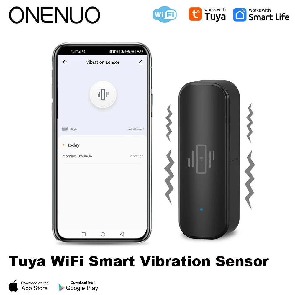 ONENUO-Tuya-Smart-Home-WiFi-Vibration-Sensor-Detection-APP-Notification ...