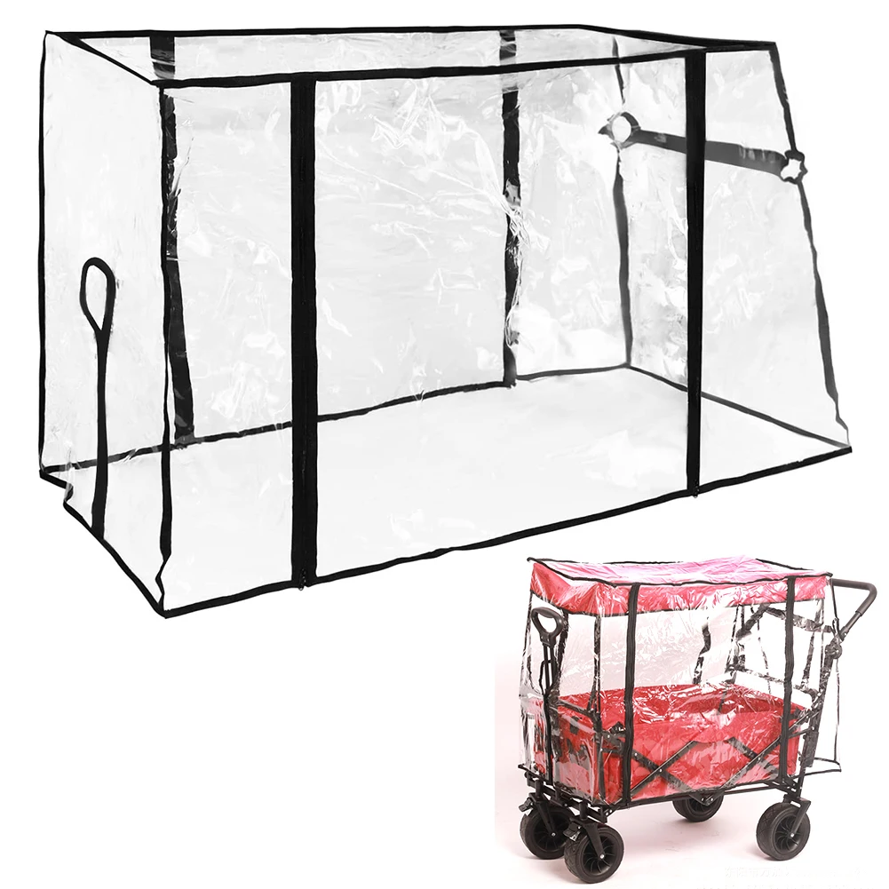 PVC-Rain-Cover-no-Cart-Camping-Trolley-Rain-Covers-Garden-Picnic-Wagon ...