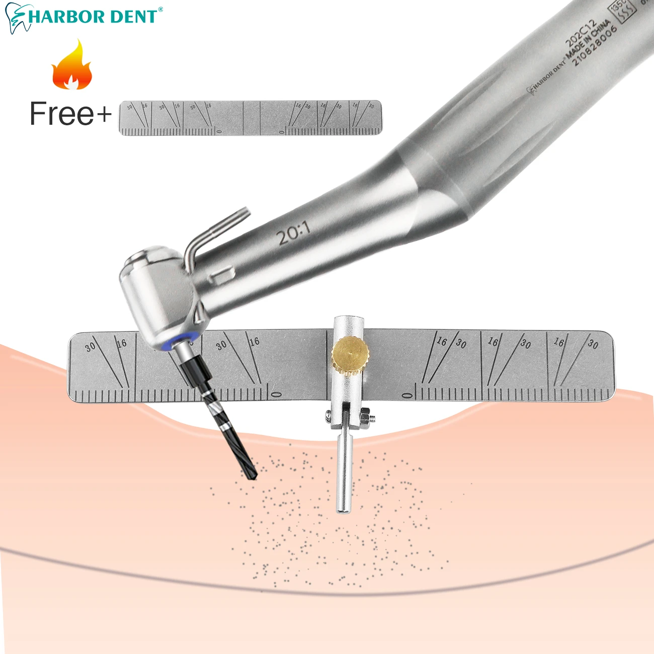 Dental Implant Locating Guide with Scale Angle 3 Rulers Set High ...