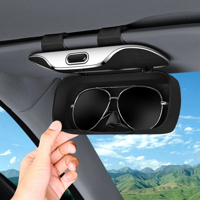 Multifunction Car Glasses Box Portable Car Sunglasses Holder Car ...