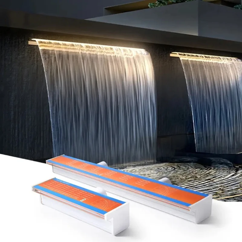 12V-Led-Colorful-waterfall-water-curtain-nozzle-swimming-pool-ABS-90cm ...
