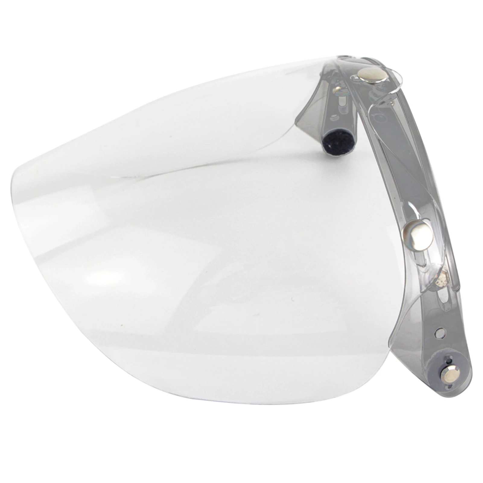 Offenes-Gesicht-Helm-Visier-Motorrad-Helm-Blase-Linse-3-Snap-Blase ...