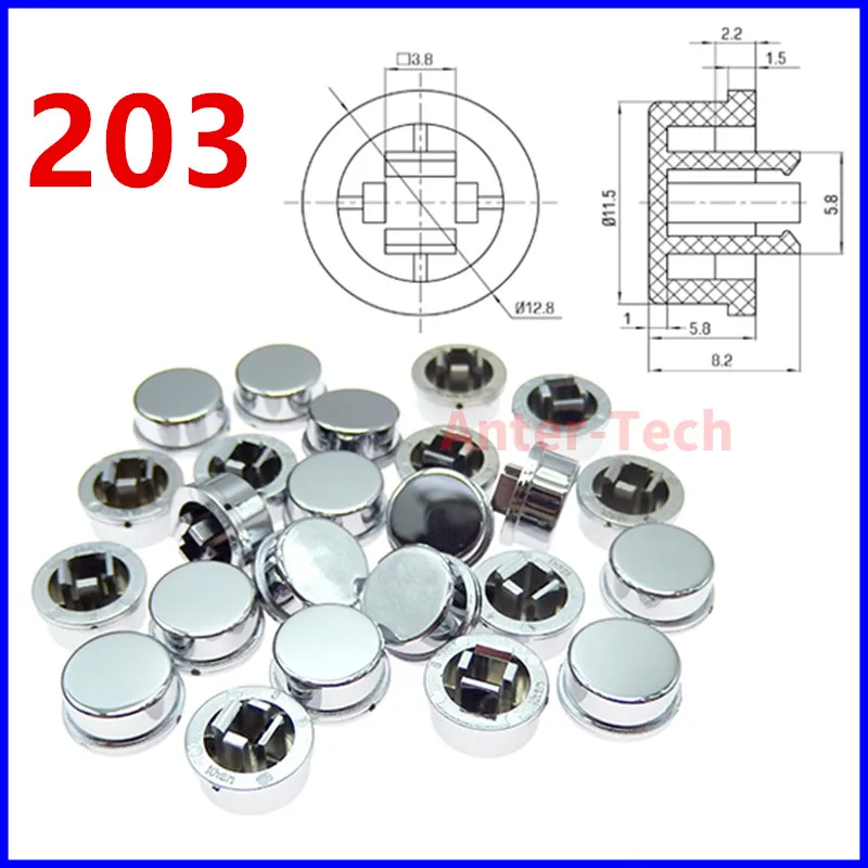 10PCS-A24-silver-switch-caps-for-B3F-4055-12-12-7-3mm-light-touch-push ...