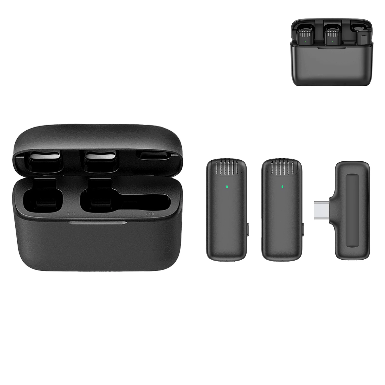 Updated Wireless Lavalier Microphone, 300mAh charging bin, Plug&Play ...