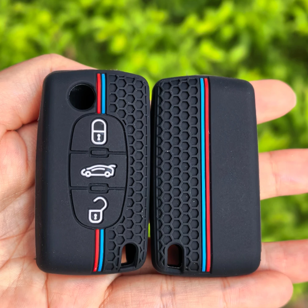 New Silicone Car Key Case Cover Keychain Fob Shell for Citroen C2 C3 C4 ...