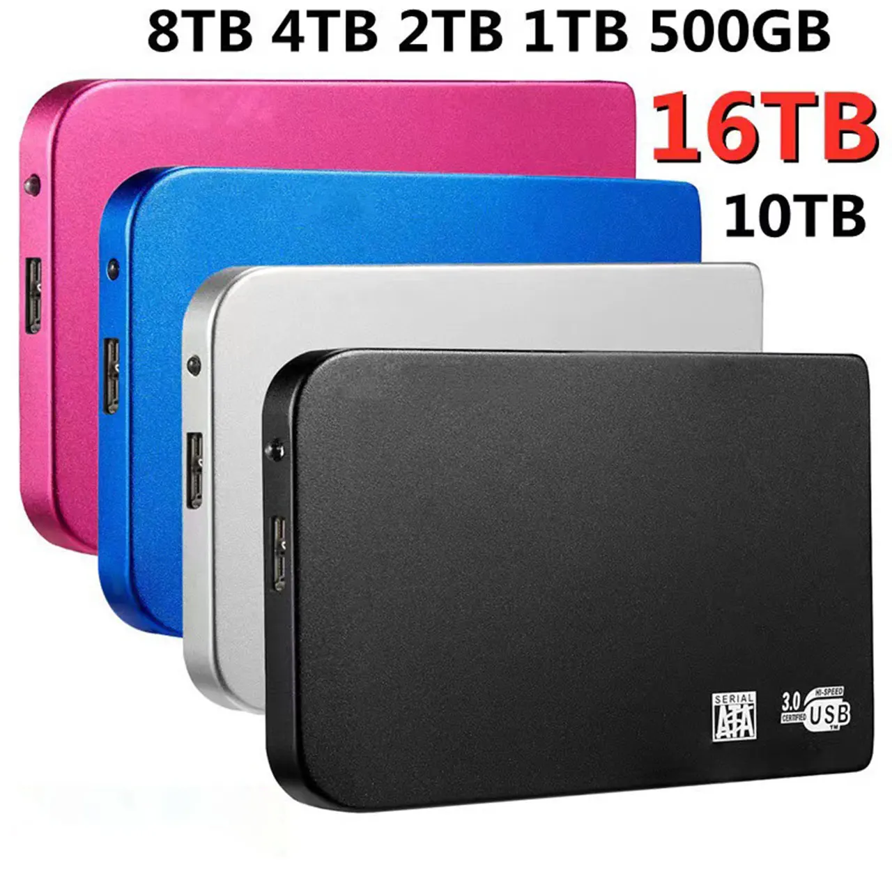 Disque dur externe,Silver 12TB--Disque dur externe ssd Portable haute ...