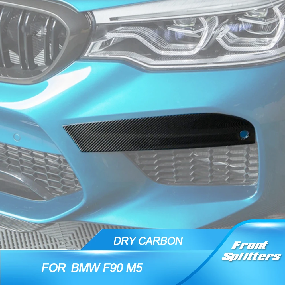 Real Carbon Fiber Front Bumper Lip Splitters For Bmw F90 M5 2018 - 2020 ...