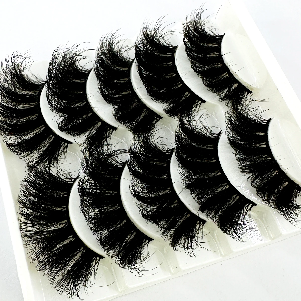 5-Pairs-25mm-8D-Mink-Lashes-Bulk-Fluffy-Natural-False-Eyelashes-Thick ...