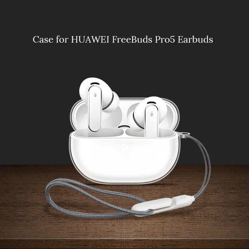 Clear Case for HUAWEI FreeBuds Pro 5 Wireless Earbuds with Strap ...