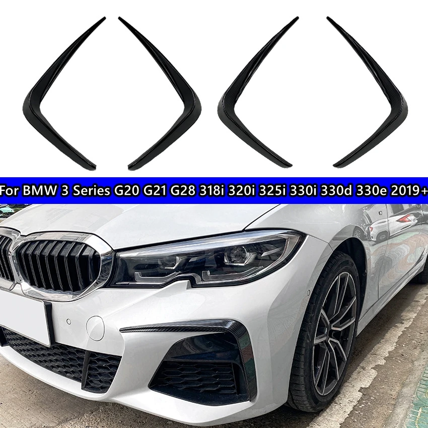 Para bmw série 3 2019 2022 g20 g21 g28 318i 320i 325i 330i 330d 330e m esporte frente canards ...