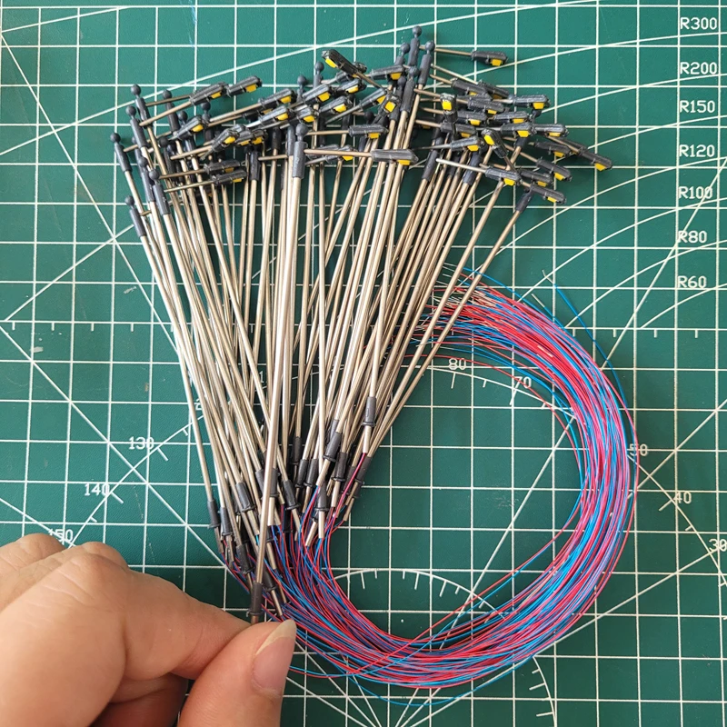 10PCS-1-87-Ho-Scale-Model-Street-Lamps-3V-Led-Lights-Light-Warm-White ...