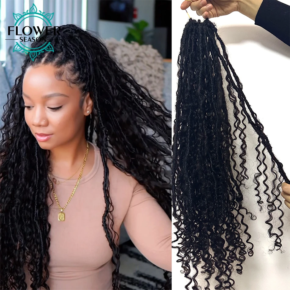 Boho-Locs-Brading-Hair-Crochet-Boho-Dreadlocks-Hair-Extensions-Human ...
