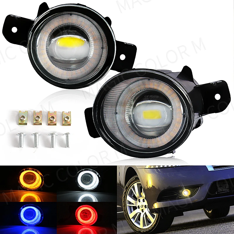 2Pcs Angel Eye Fog Light Assembly For Nissan X-Trail Rogue T32 2014 ...
