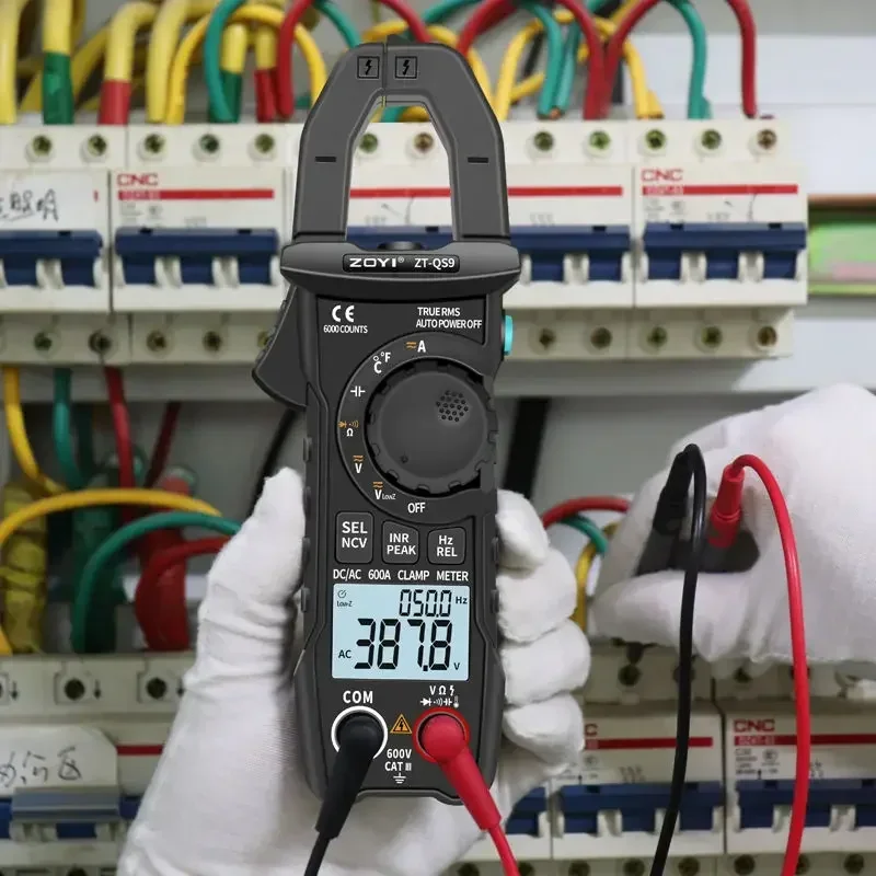 BSIDE ZT-QS9 Tester 600A DC AC Clamp Meter Inrush Current TRMS 6000 ...