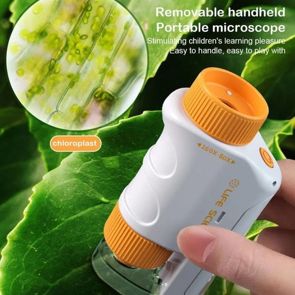 ABS-Pocket-Microscope-Mini-Handheld-60x-120x-Magnification-Kids ...