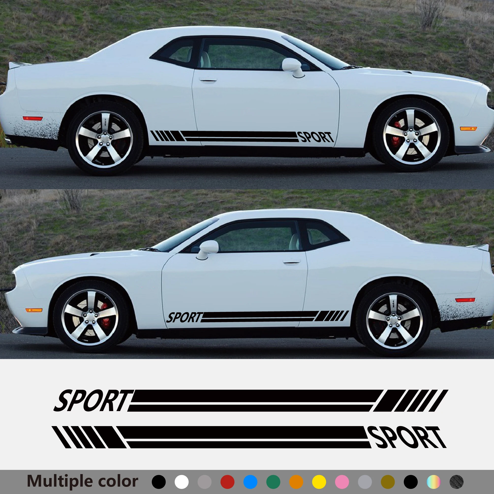 2pcs-Car-Door-Side-Skirt-Stickers-Apply-for-Honda-Civic-TypeR-Hatchback ...