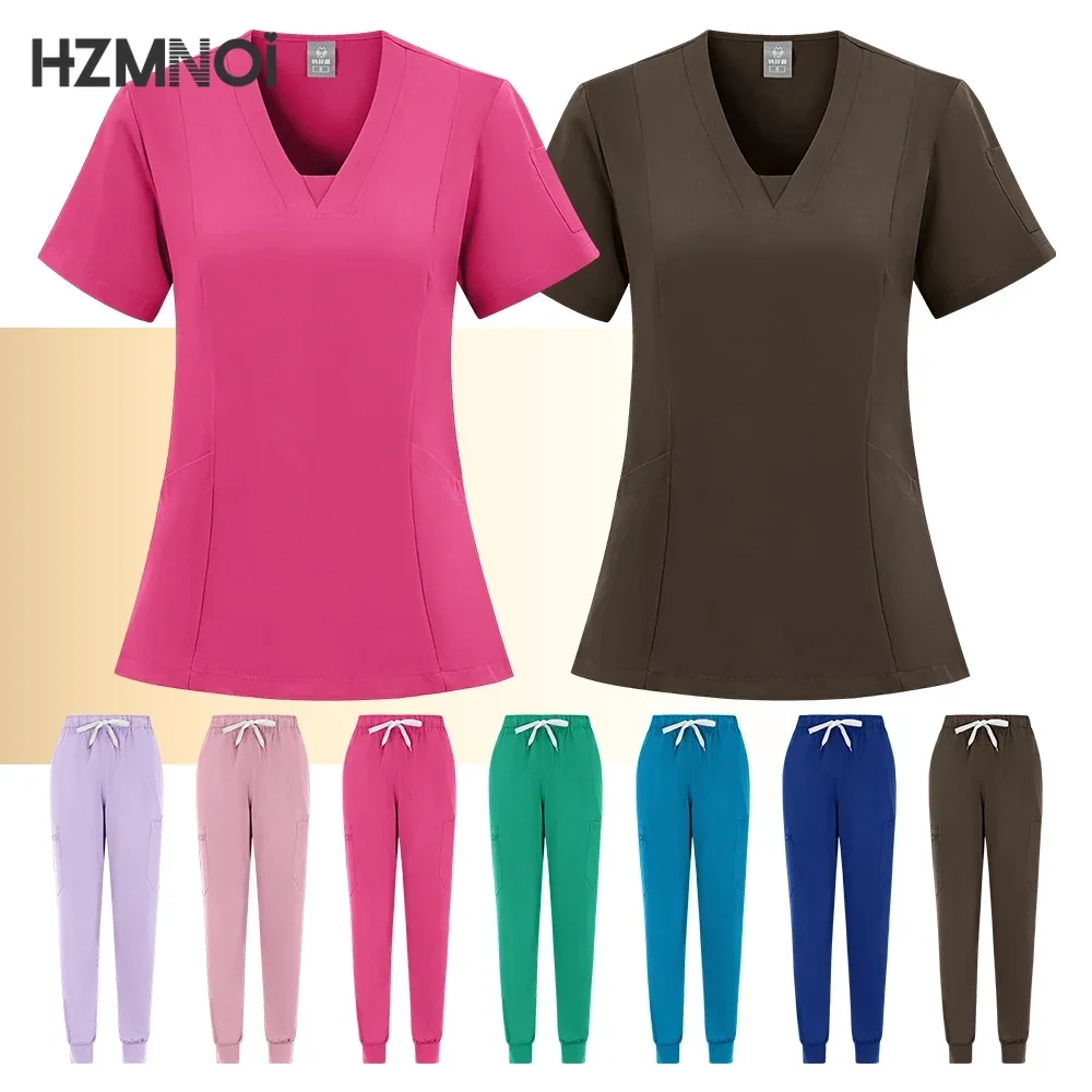 High-Quality-Uniforme-Medical-Nurse-Uniform-Scrub-Set-Women-and-Men-s ...