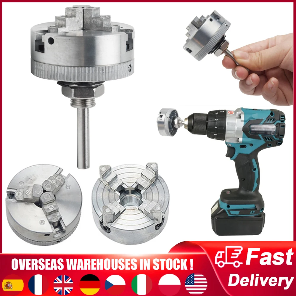 3-Jaw-4-Jaw-Chuck-Zinc-Alloy-Self-Centering-Wood-Turning-Chuck-With ...