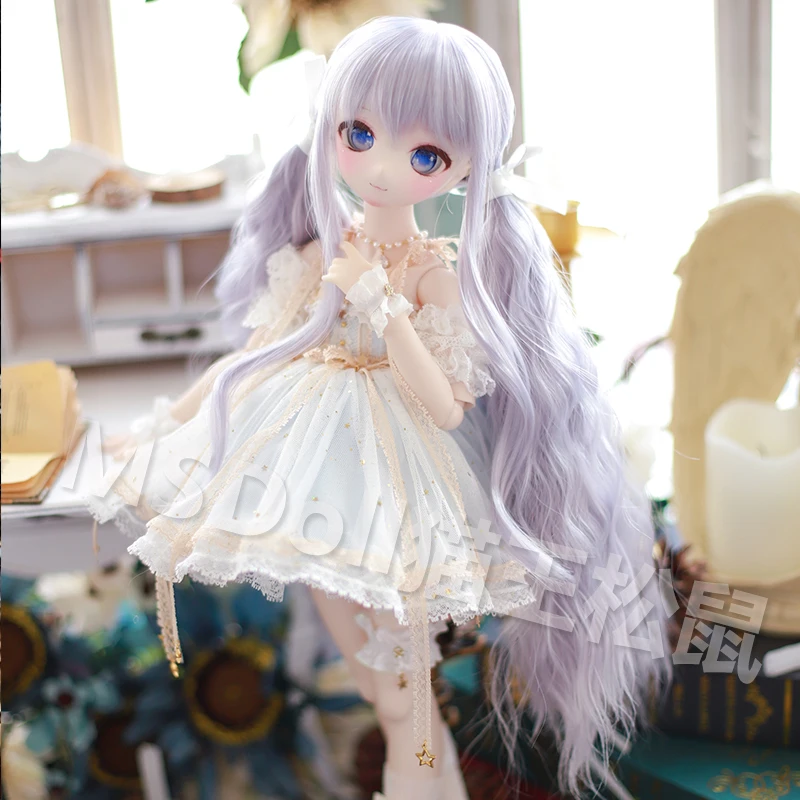 1/3 1/4 1/6 아름다운 인형 가발, BJD SD MDD 인형, 애니메이션 스타일 코스프레, 인스턴트 누들, 더블 포니테일 인형 완구, 신제품| | - AliExpress