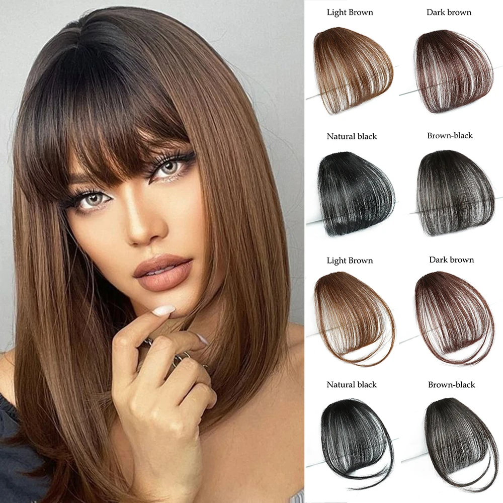 Fake-Air-Bangs-Hair-Styling-Tools-Hair-Clip-In-Extension-Synthetic-Hair ...