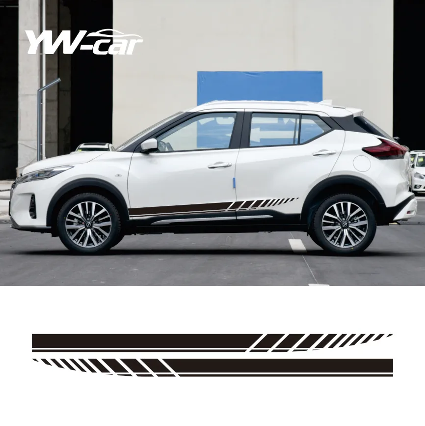 2Pcs-Car-Door-Side-Skirt-Stickers-for-Nissan-Kicks-Auto-Body-Long ...