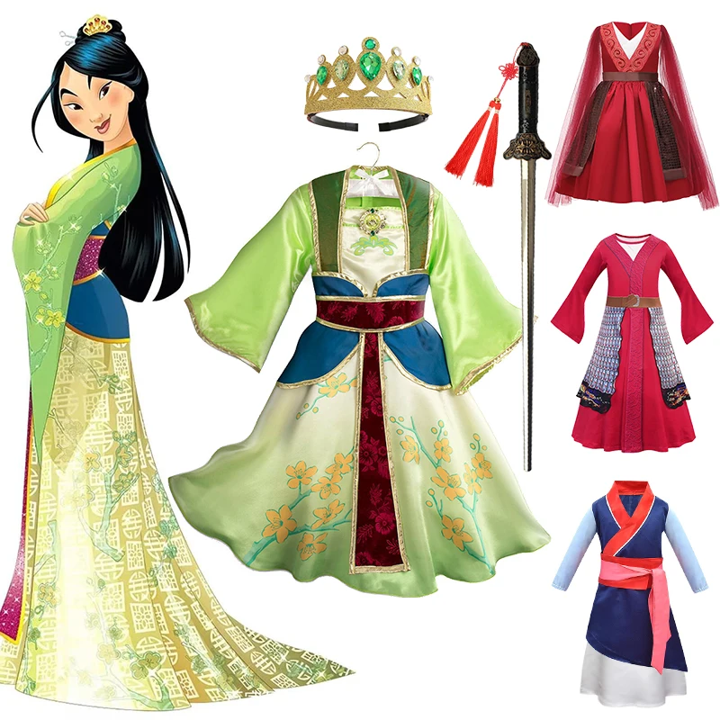 Disney-Princess-Mulan-Dress-for-Kids-Girl-Hanfu-Children-s-Chinese ...
