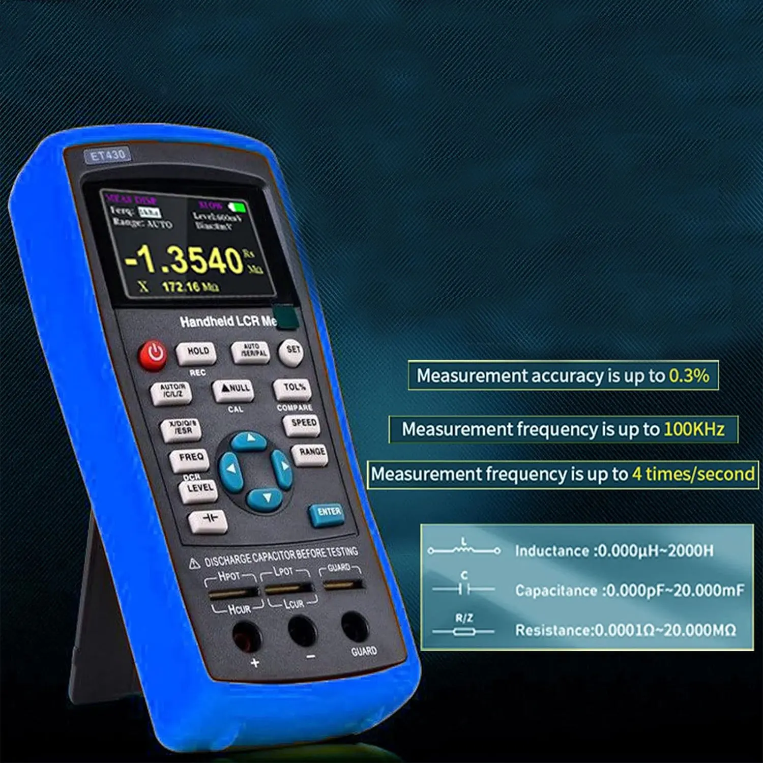 East Tester LCR Digital Bridge Meter ET43 USB Handheld High Precision ...