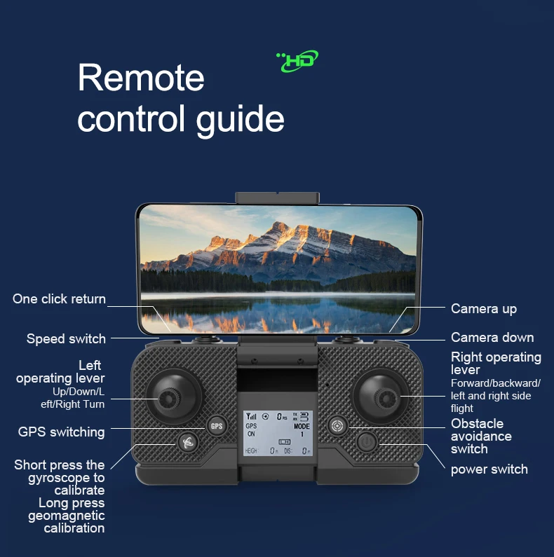 GD94 MAX Drone - 8K HD Dual Camera Brushless Motors GPS Smart Follow R ...