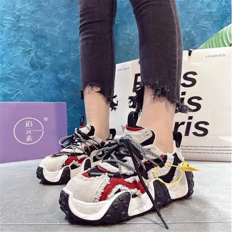 2023-Fashion-Lovely-Chunky-Sneakers-Women-Thick-Sole-Girls-Sport-Shoes ...