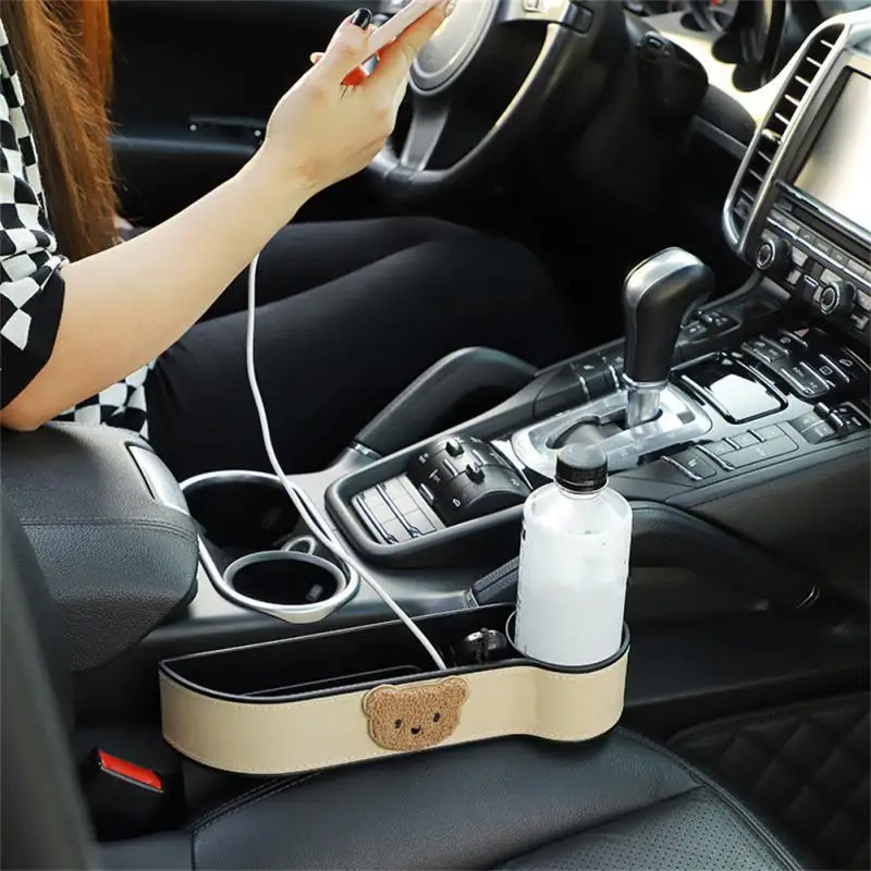 Car-Storage-Box-Seat-Side-Organizer-Cup-Holder-Auto-Leather ...