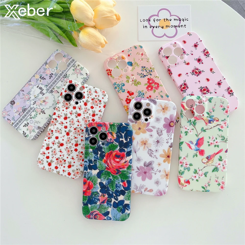 Fashion-Fresh-Flower-Soft-Phone-Case-For-iPhone-15-Pro-Max-14-13-12-11 ...