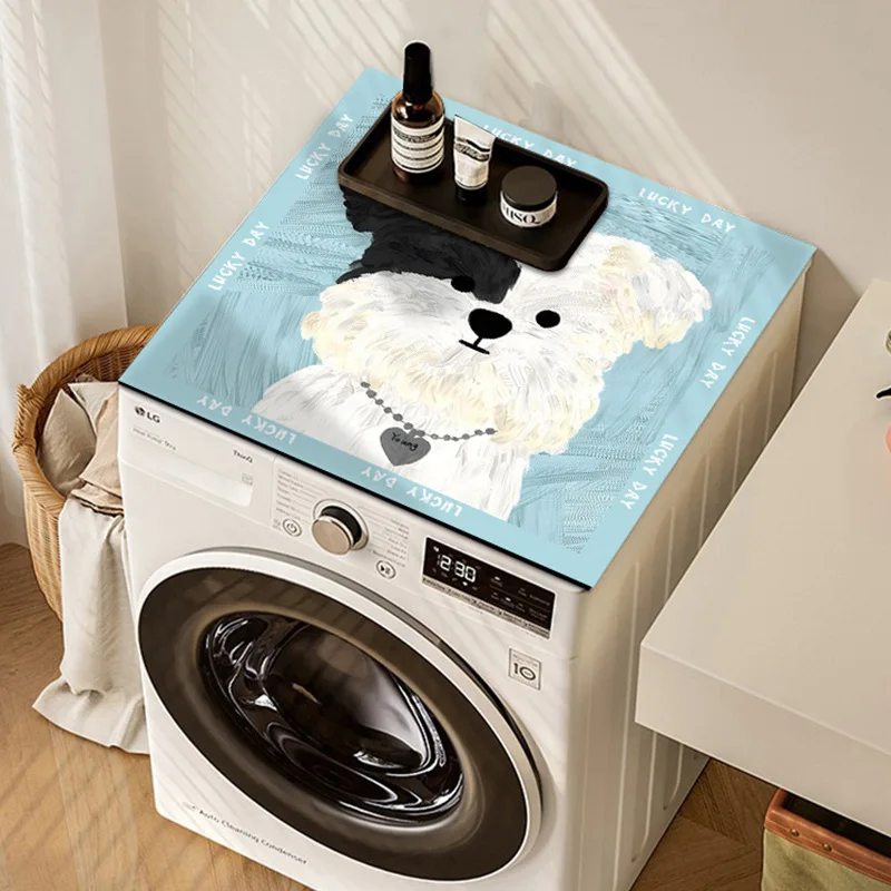 Cartoon Dog Washing Machine Dustproof Cover Cloth, Dustproof Universal ...
