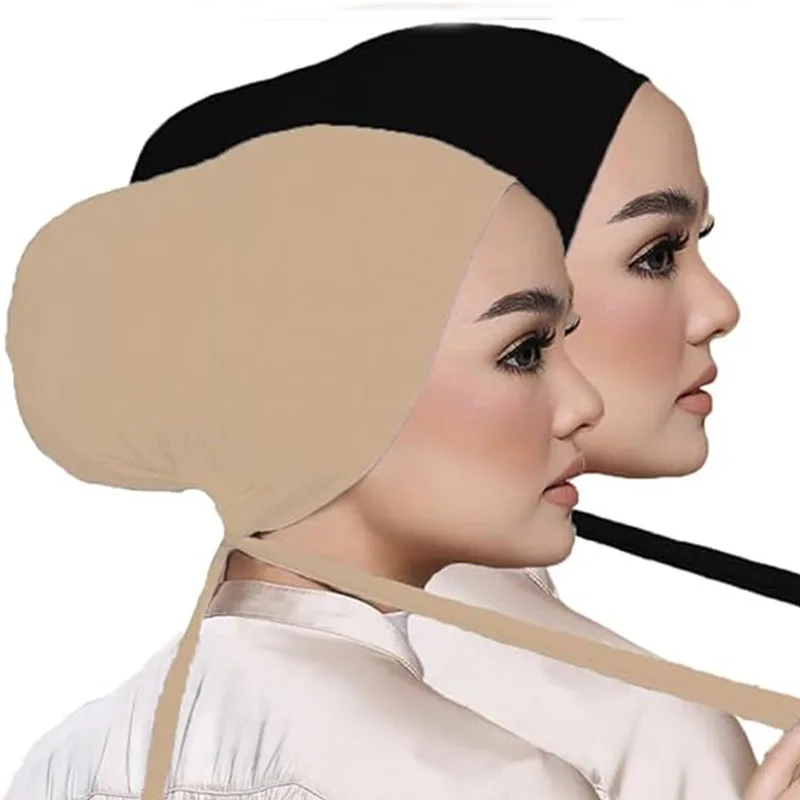 Women Hijab Undercap Islamic Muslim Breathable Adjustable Under Hijab ...